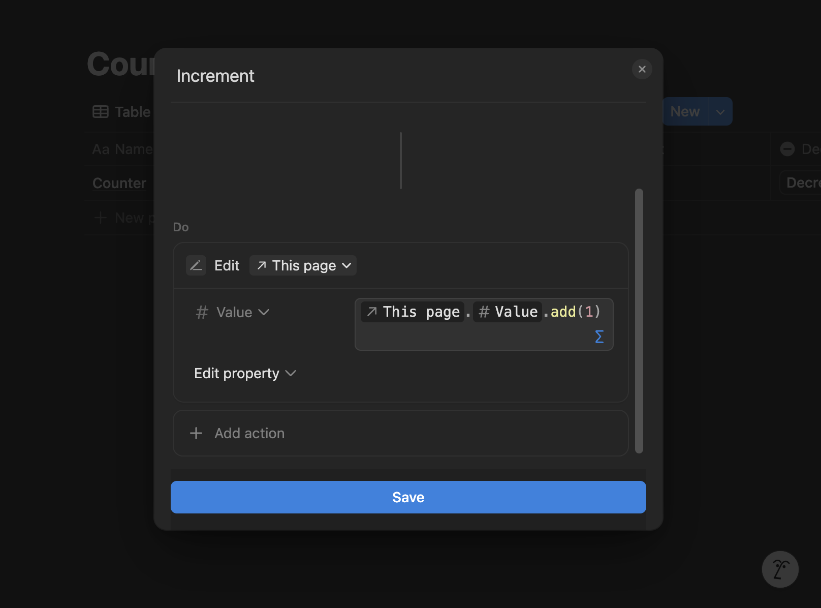 Creating a Simple Counter in Notion