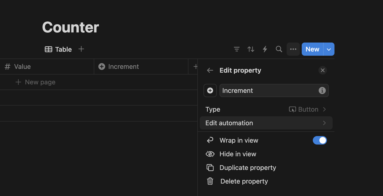 Creating a Simple Counter in Notion