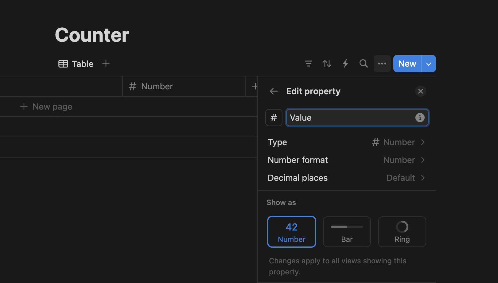 Creating a Simple Counter in Notion